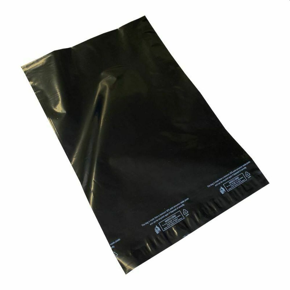 Black 21" x 24" - 525mm x 600mm Mailing Postage Postal Mail Bags ...