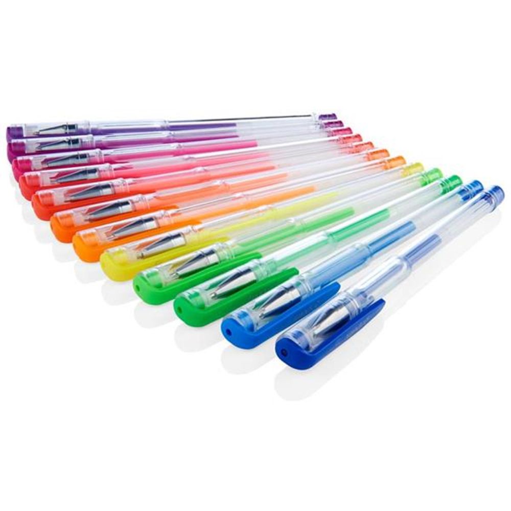 Pack of 12 Neon Collection Gelpoint Script Gel Pens - Packaging 2 Your Door