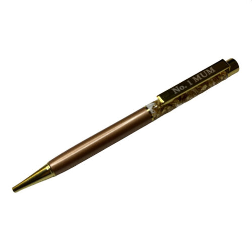 No. 1 Mum Captioned Gold Leaf Ballpoint Gift Pen - Packaging 2 Your Door
